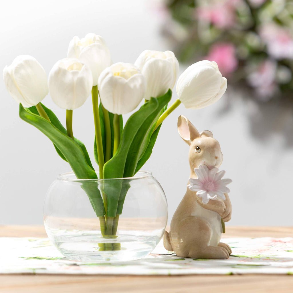 STANDING BUNNY WITH FLOWER – The White Rabbit STL